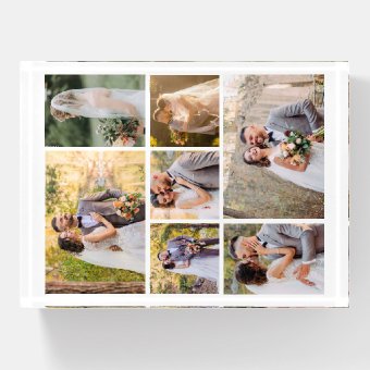Create Your Own 7 Photo Wedding Collage Paperweight | Zazzle