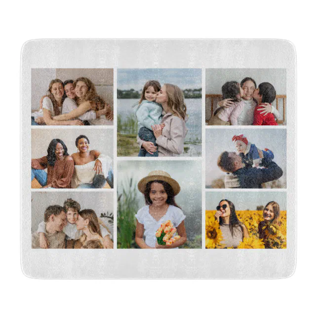 Create Your Own 8 Photo Collage Cutting Board | Zazzle