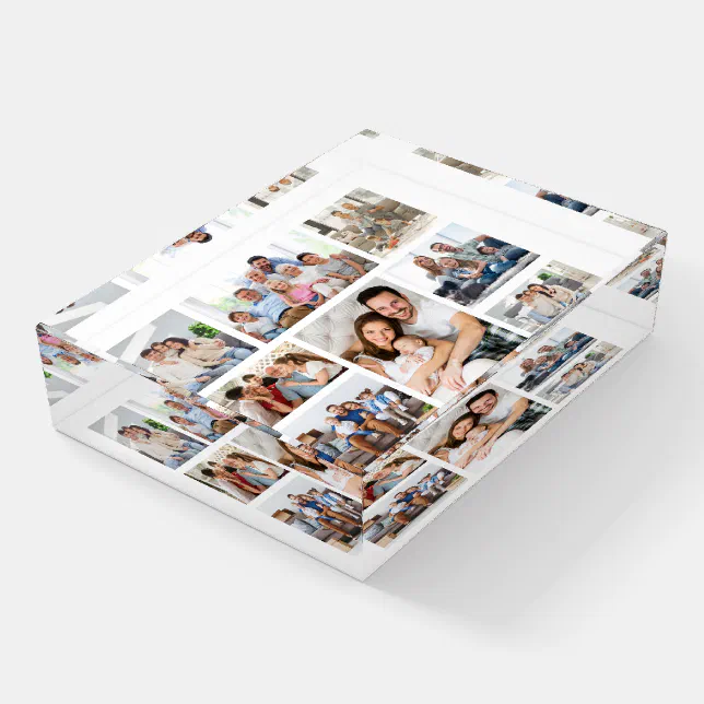 Create Your Own 8 Photo Collage Paperweight | Zazzle