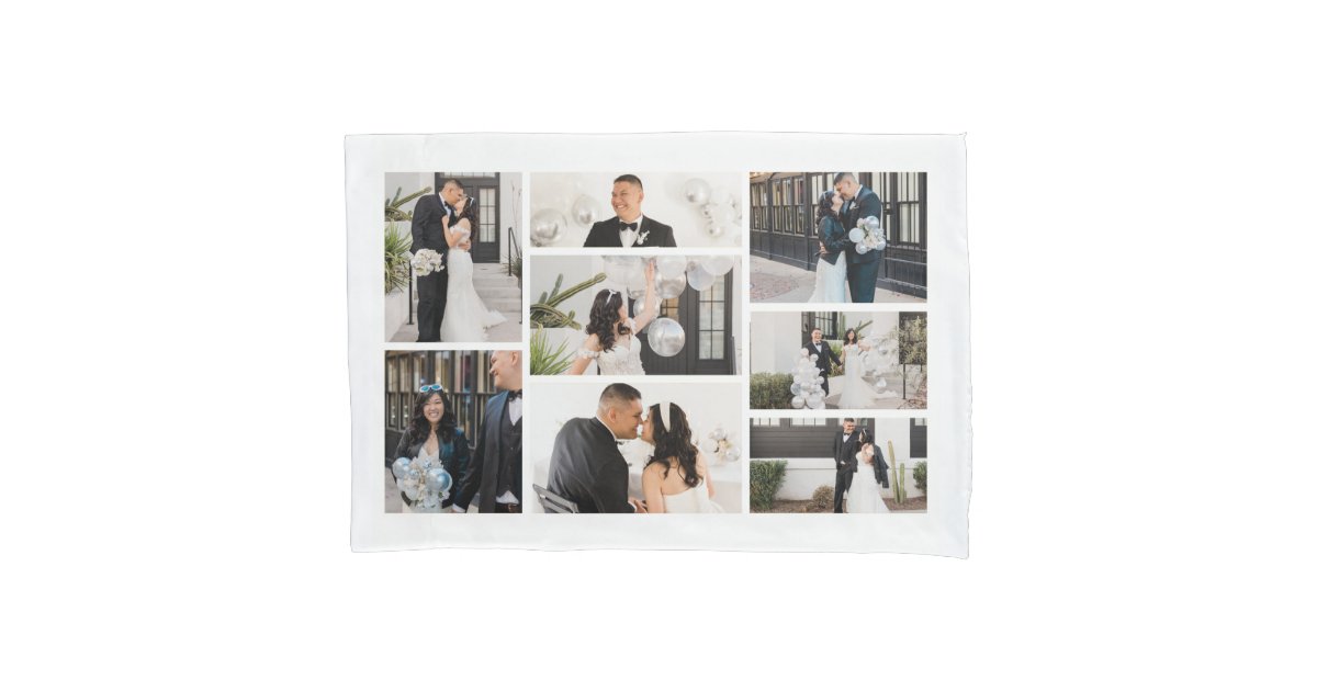 Create Your Own 8 Photo Collage Pillow Case | Zazzle