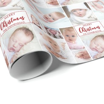 Create Your Own 8 Photo Custom Greeting and Color Wrapping Paper | Zazzle