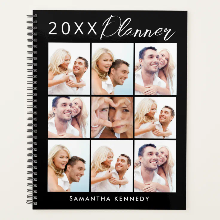 Create Your Own 9 Photo Collage 2023 Yearly Family Planner | Zazzle