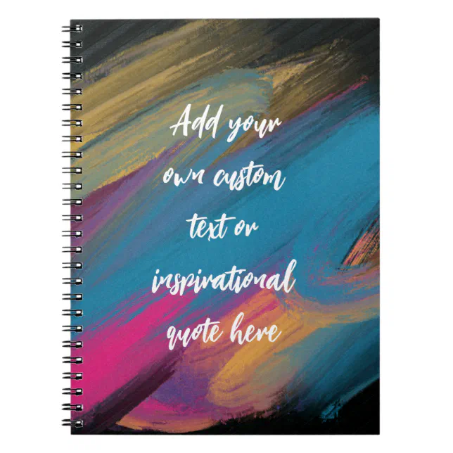 Create Your Own Abstract Motivational Quote Notebook | Zazzle