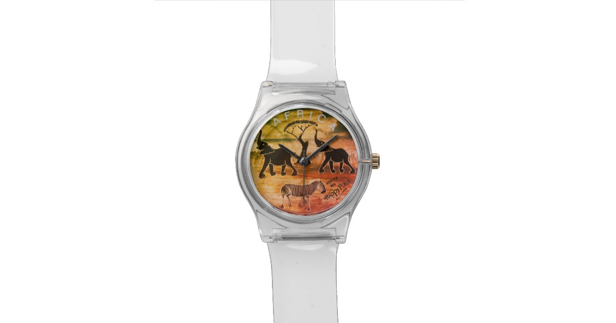 Create Your Own African Time Wild Animal Safari Watch | Zazzle