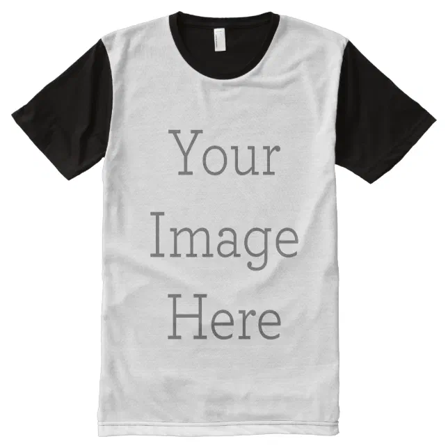 Create Your Own All-Over Printed Panel T-Shirt | Zazzle