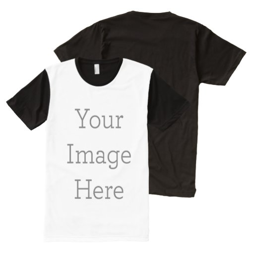 Create Your Own All-Over Printed Panel T-Shirt | Zazzle