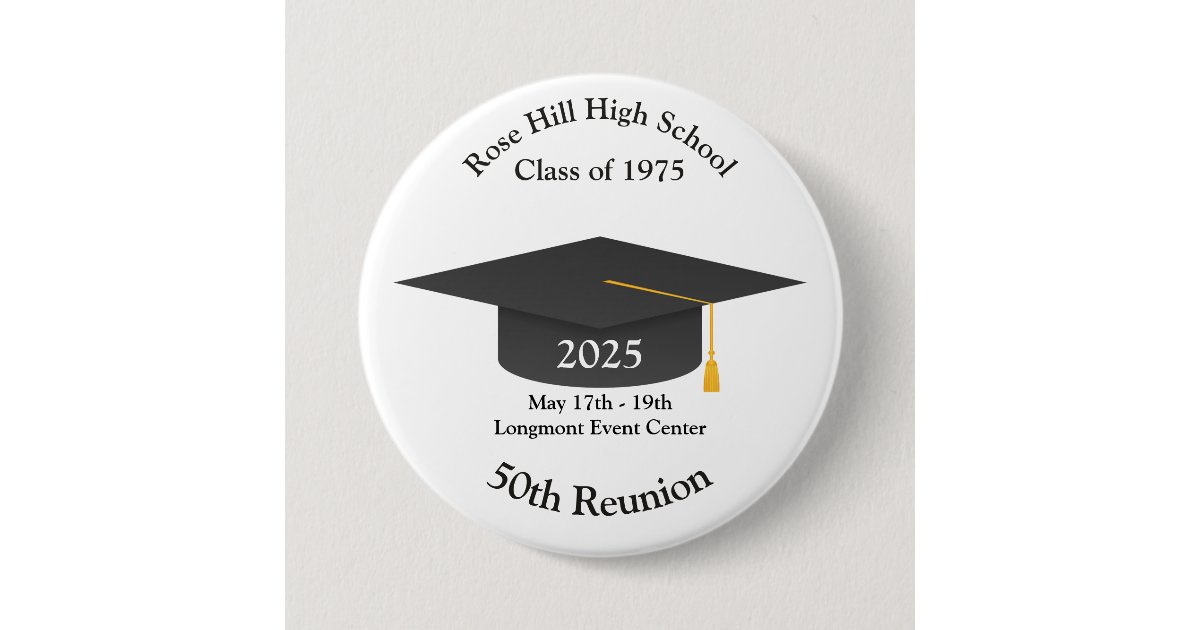 Create Your Own Alumni Personalized Class Reunion Button | Zazzle