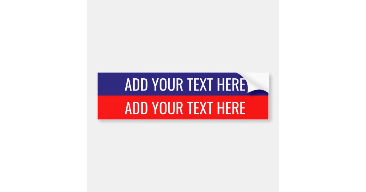 Create Your Own American Election Slogan Bumper Sticker | Zazzle
