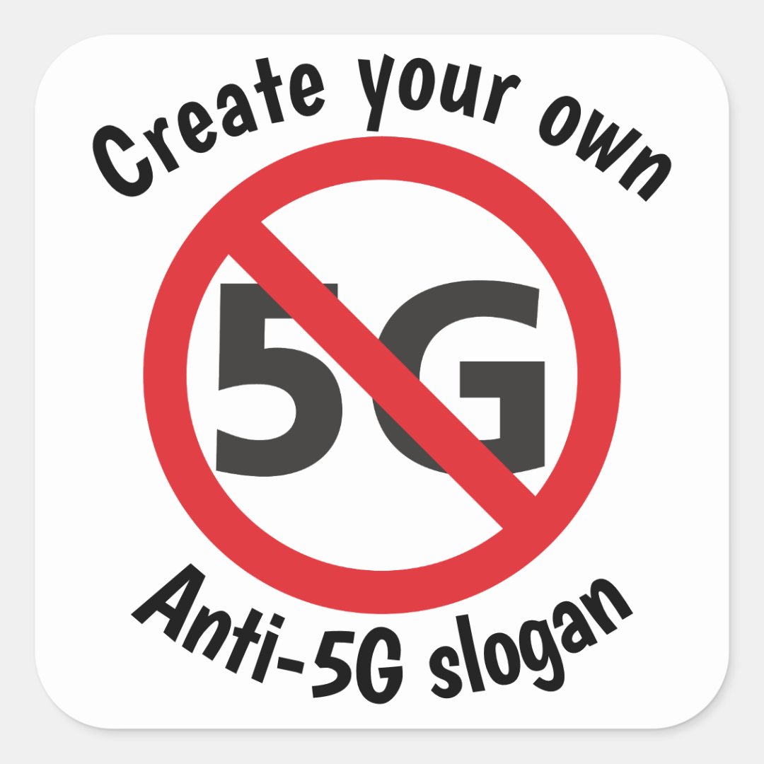 Create your own anti-5G sticker | Zazzle