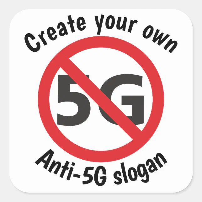 Create your own anti-5G sticker | Zazzle