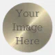 Create Your Own Antique Brass Brushed Metallic Classic Round Sticker ...
