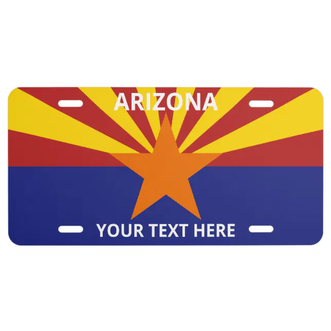 Create Your Own Arizona Flag License Plate | Zazzle