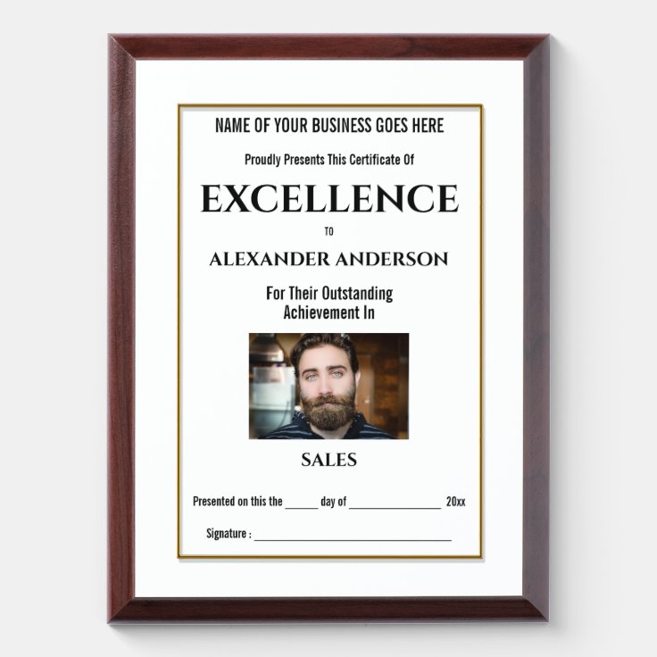 Create your own award certificate DIY Photo logo | Zazzle