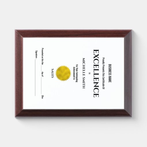 Create your own award certificate | Gold | Zazzle