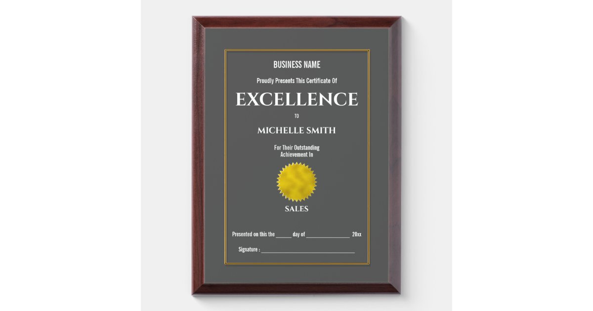 Create your own award certificate | Gray or DIY | Zazzle