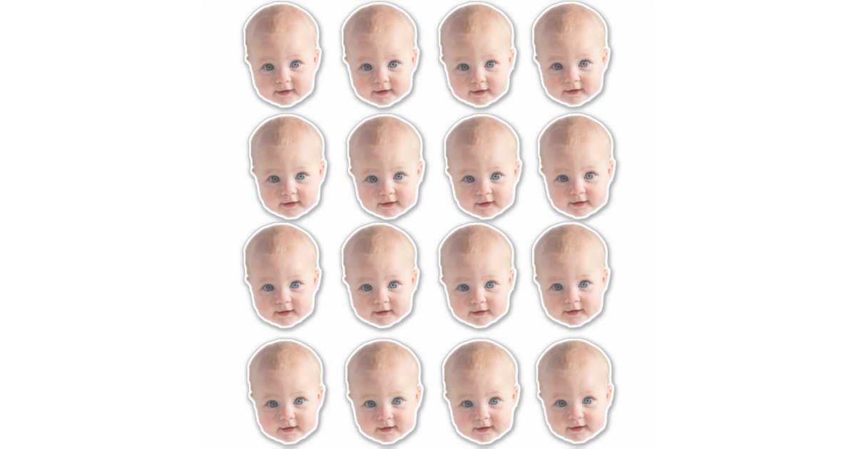Create Your Own Baby Face Sticker | Zazzle