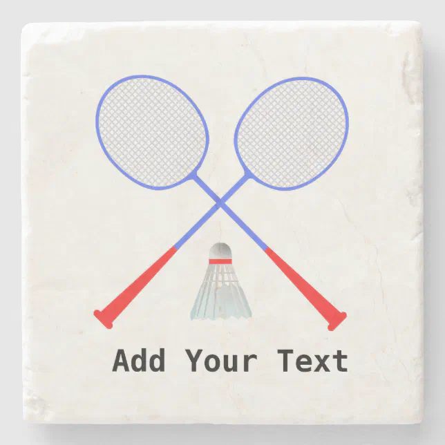 Create Your Own Badminton Player Stone Coaster | Zazzle