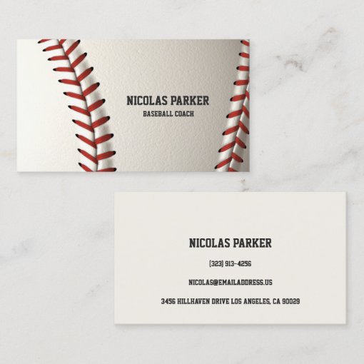 Create Your Own Baseball Business Card | Zazzle