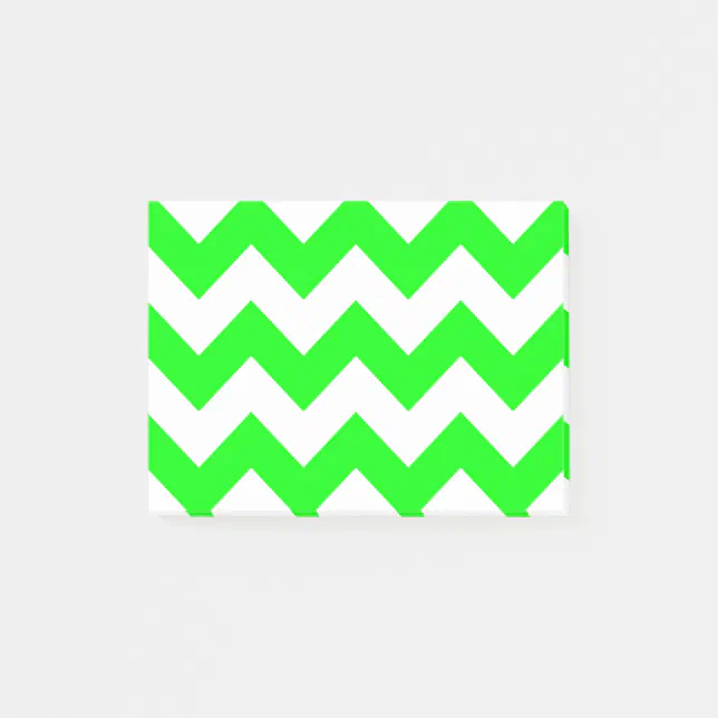 Create Your Own Big Lime Zigzag Pattern Post-it Notes | Zazzle