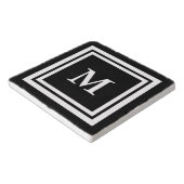 Create Your Own Black and White Monogram Template Trivet | Zazzle