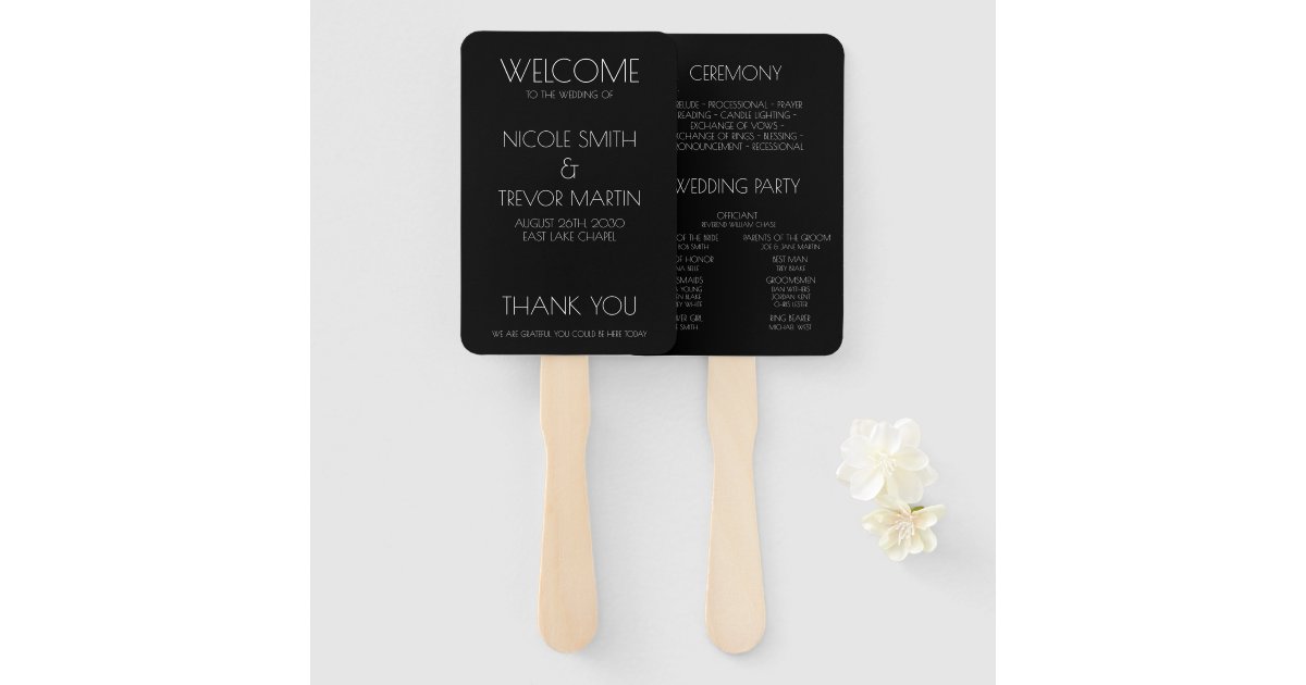 Create Your Own - Black Hand Fan | Zazzle