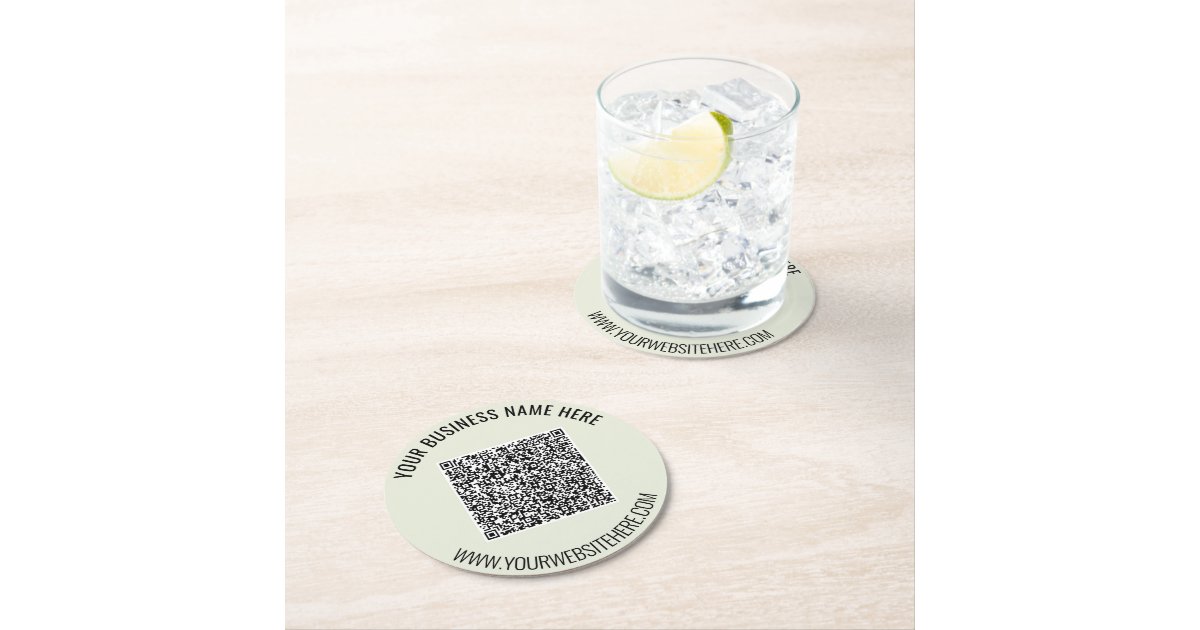 Create Your Own Branded QR Code Coasters Template | Zazzle