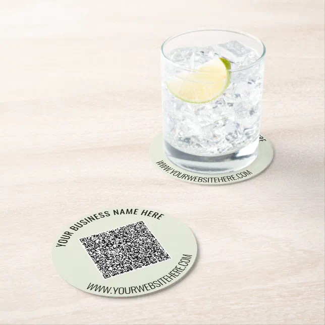 Create Your Own Branded QR Code Coasters Template | Zazzle