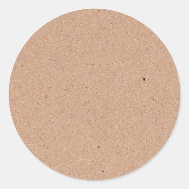 Create Your Own Brown Kraft Paper Print Classic Round Sticker | Zazzle