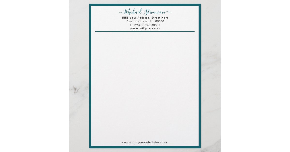 Create Your Own Business Letterhead Template | Zazzle