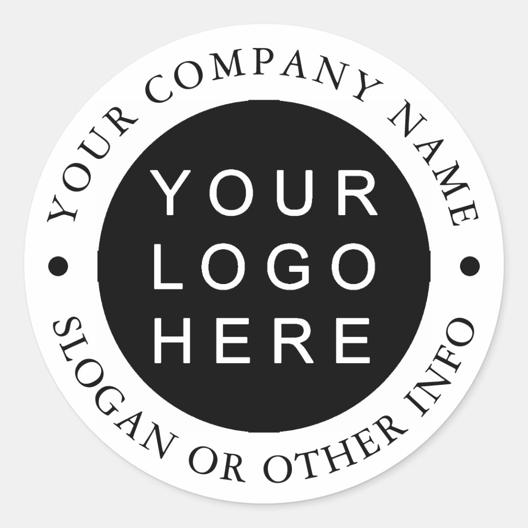 Create Your Own Business Logo Classic Round Sticker | Zazzle