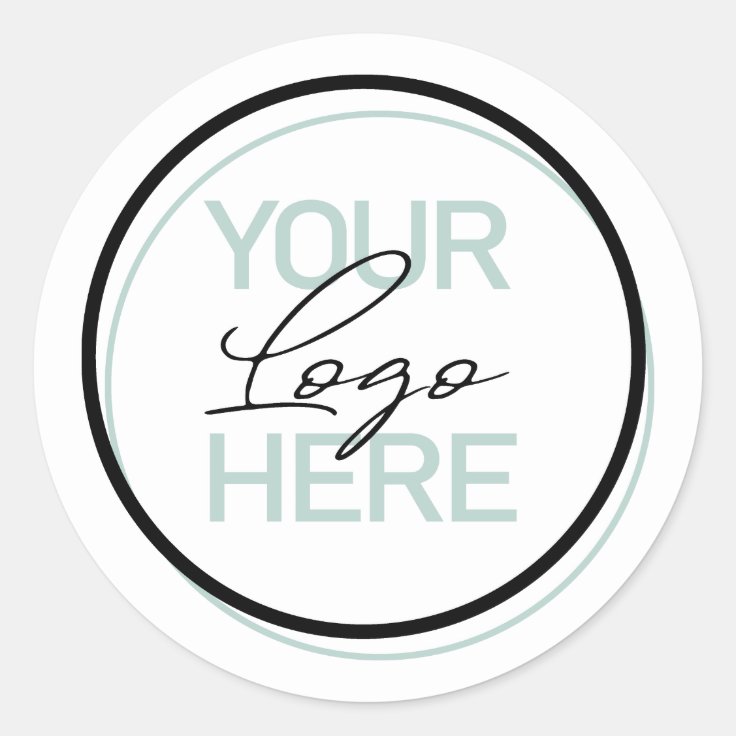 Create Your Own Business Logo Classic Round Sticker | Zazzle