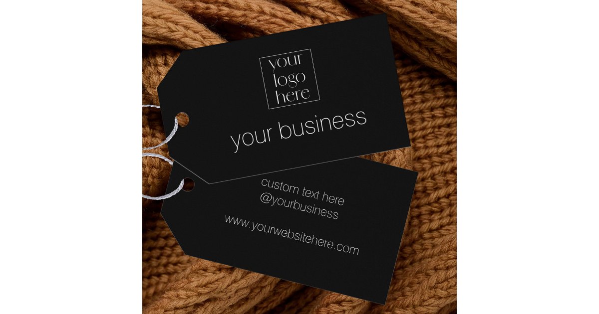 Create Your Own Business Logo Hang Tag | Zazzle