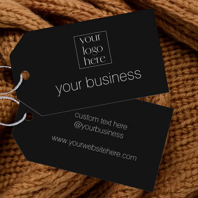 Create Your Own Business Logo Hang Tag | Zazzle