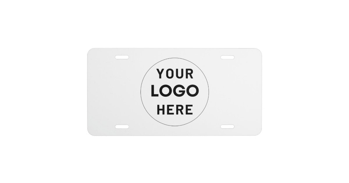 Create Your Own Business Logo License Plate | Zazzle