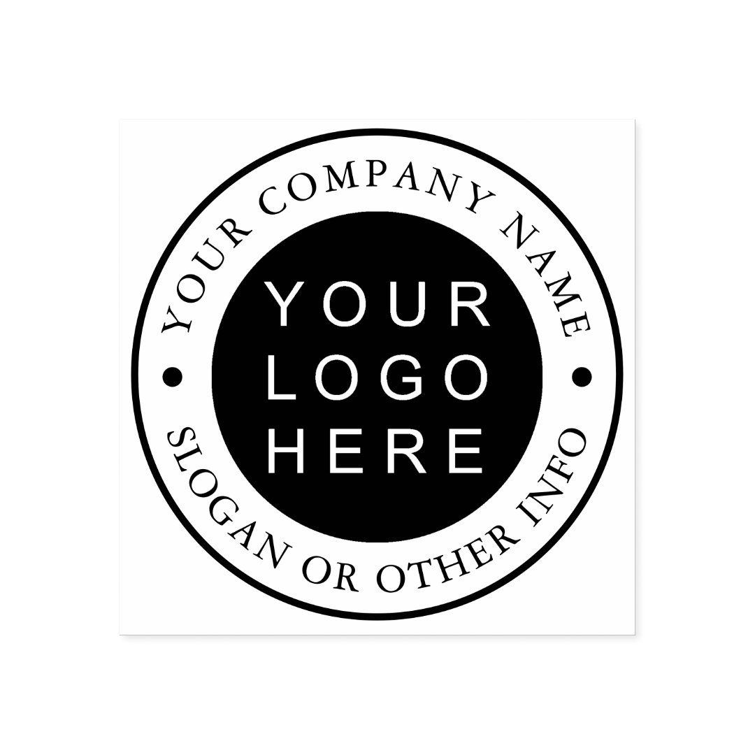 Create Your Own Business Logo Rubber Stamp | Zazzle