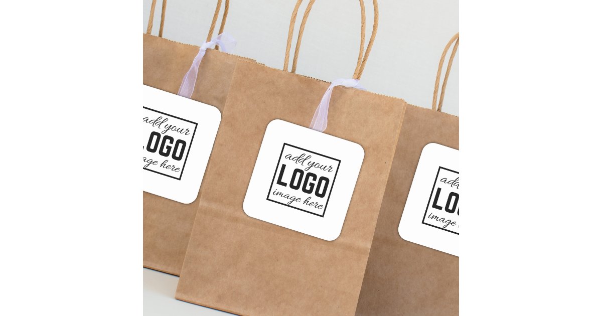 Create Your Own Business Logo Square Sticker | Zazzle