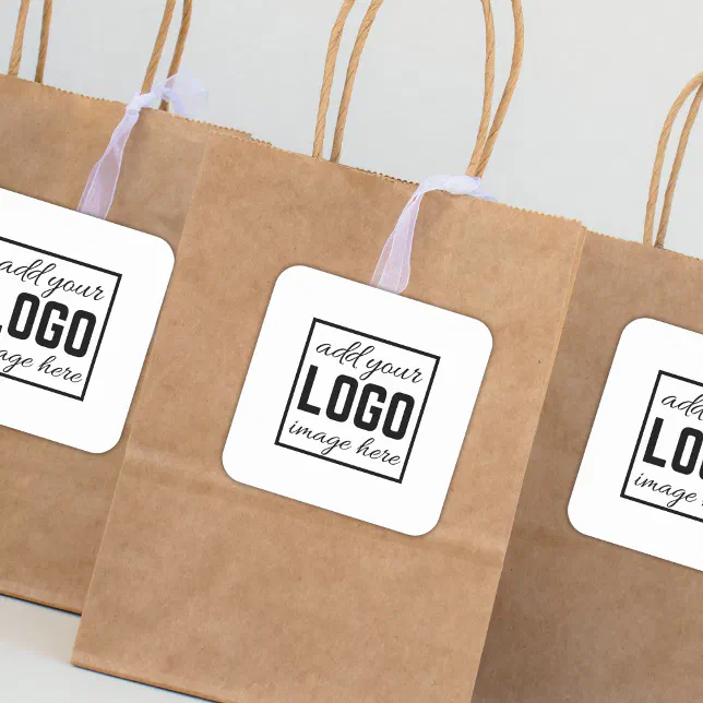 Create Your Own Business Logo Square Sticker | Zazzle