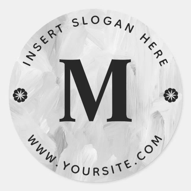 Create Your Own Business Monogram Round Classic Round Sticker | Zazzle