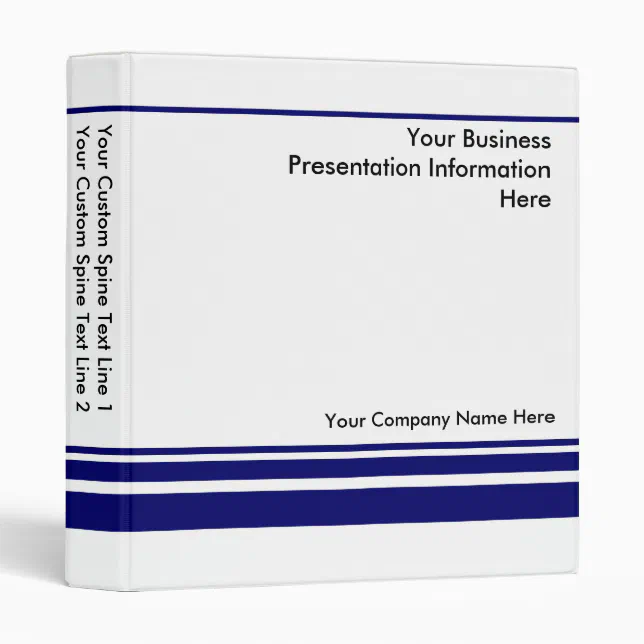 Create Your own Business Presentation Binder -Blue | Zazzle