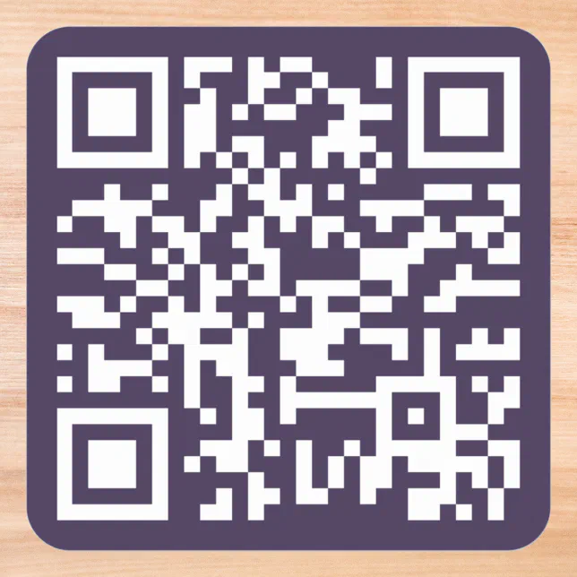 Create Your Own Business Website Address QR Code Square Sticker | Zazzle