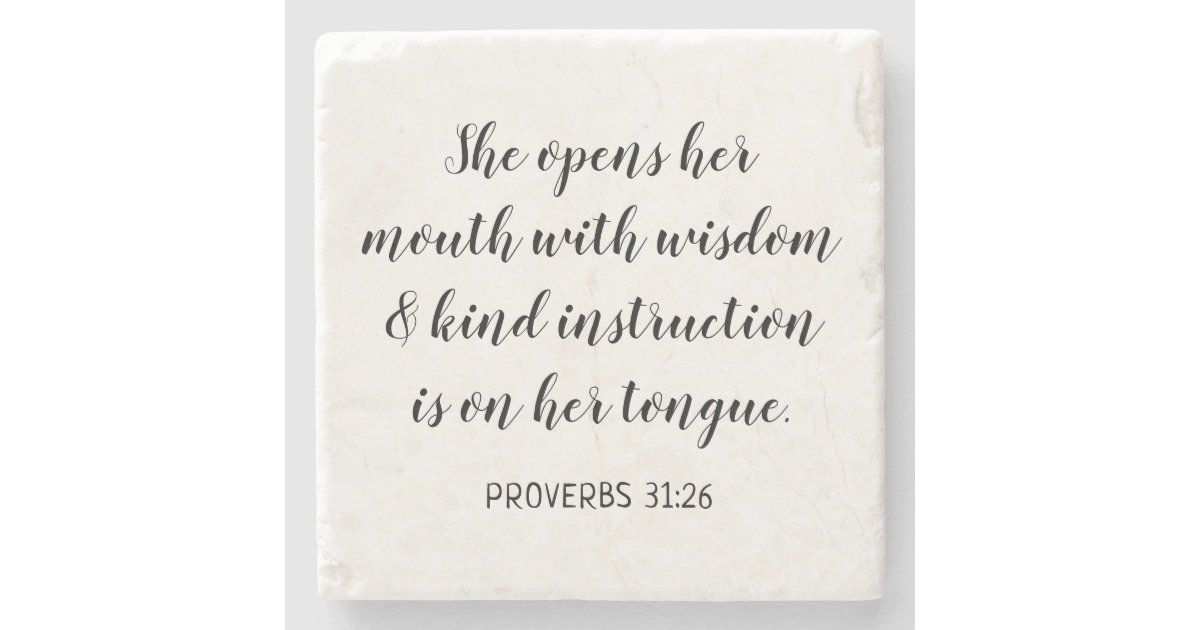 Create Your Own Calligraphy Bible Verse Stone Coaster | Zazzle