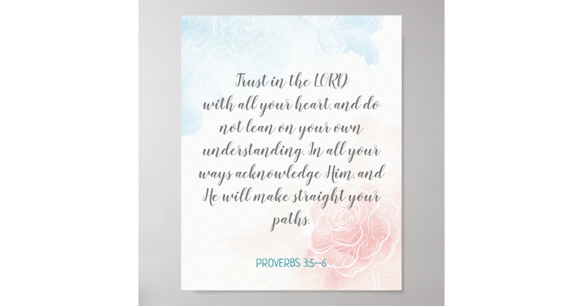 Create Your Own Calligraphy Bible Verse Text Poster | Zazzle
