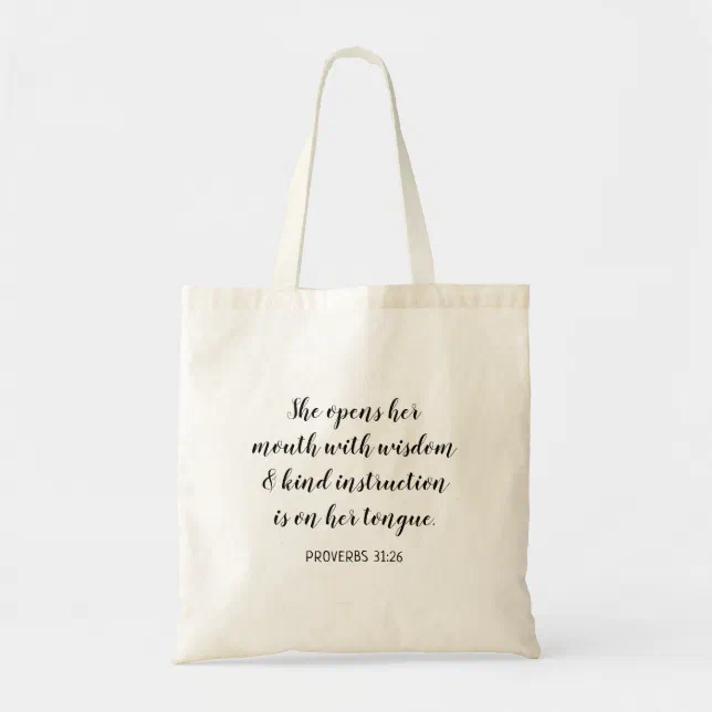 Create Your Own Calligraphy Bible Verse Tote Bag | Zazzle