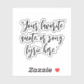 Create Your Own Calligraphy Quote Sticker | Zazzle