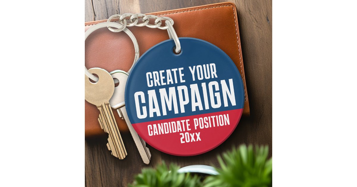 Create Your Own Campaign Gear Keychain | Zazzle