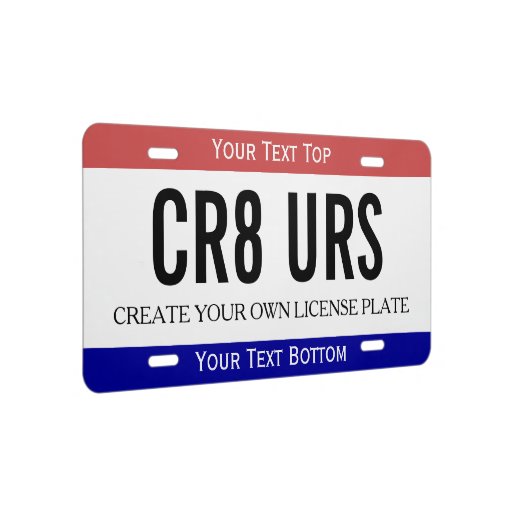 Create Your Own Car Number License Plate | Zazzle