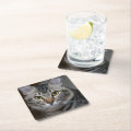Create Your Own Cat Pet Photo Custom Picture Square Paper Coaster | Zazzle
