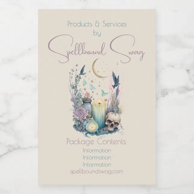 Create Your Own Celestial Gothic Food Label | Zazzle