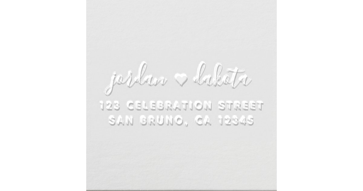 Create Your Own Chic Wedding Return Address Embosser | Zazzle