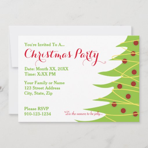 Create Your Own Christmas Party Invitation | Zazzle